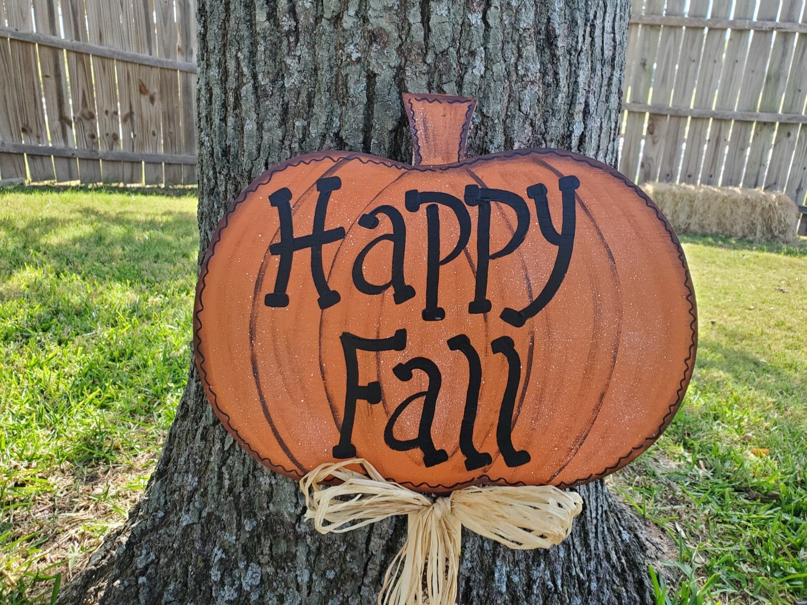 Pumpkin Yard Sign happy Fall - Etsy