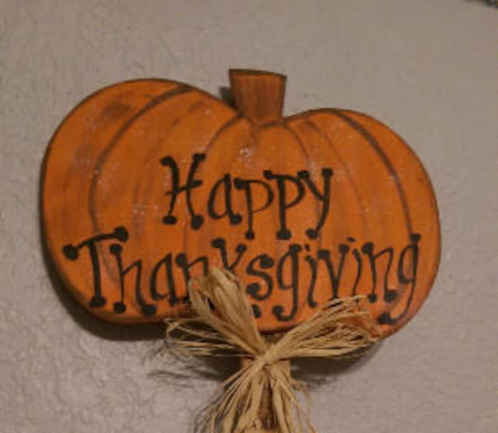 Pumpkin Yard Sign - "happy Thanksgiving" , Thanksgiving Yard Sign ...