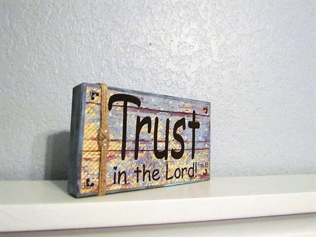 Wood Blocks Trust in the Lord Blocks Religious Blocks - Etsy