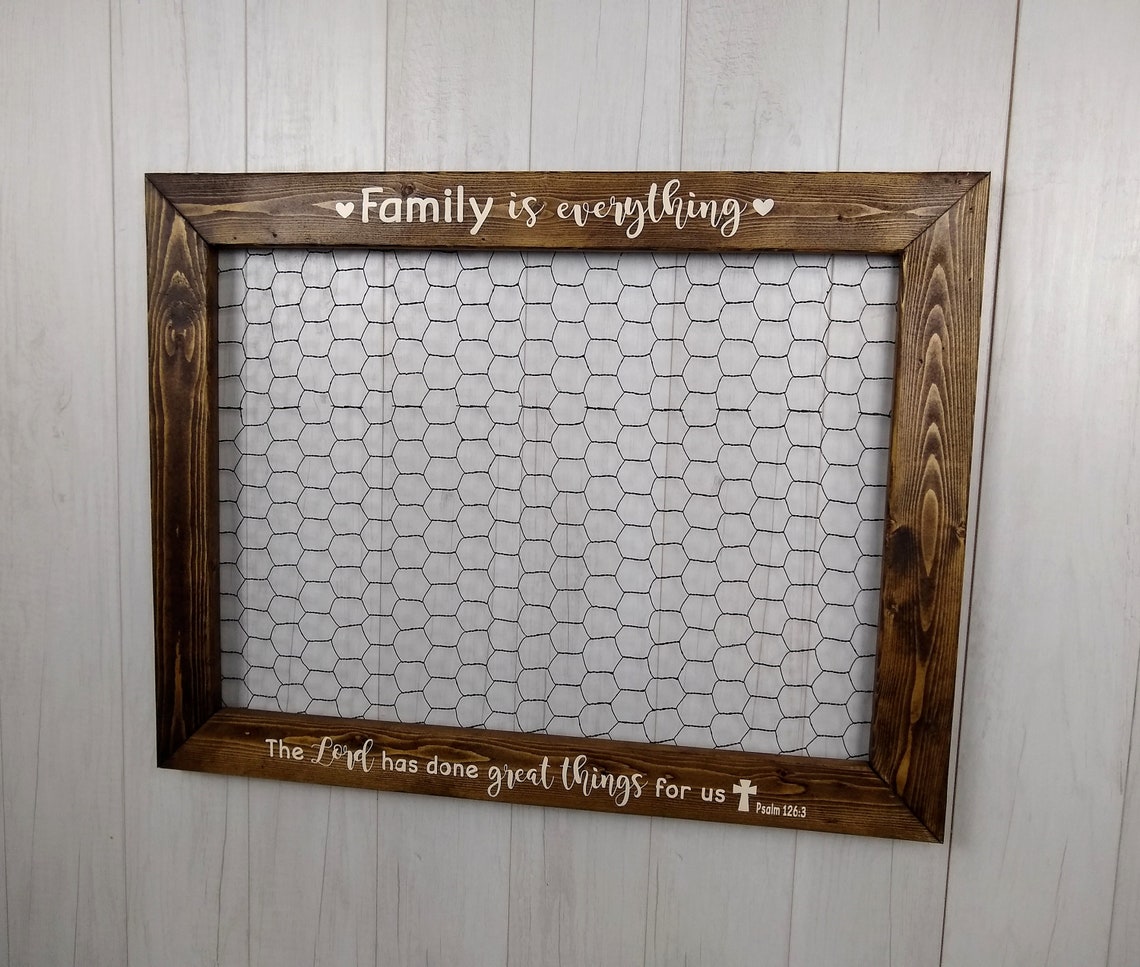 Chicken Wire Frame - Chicken Wire Picture Frame - Wire Frame - Rustic ...