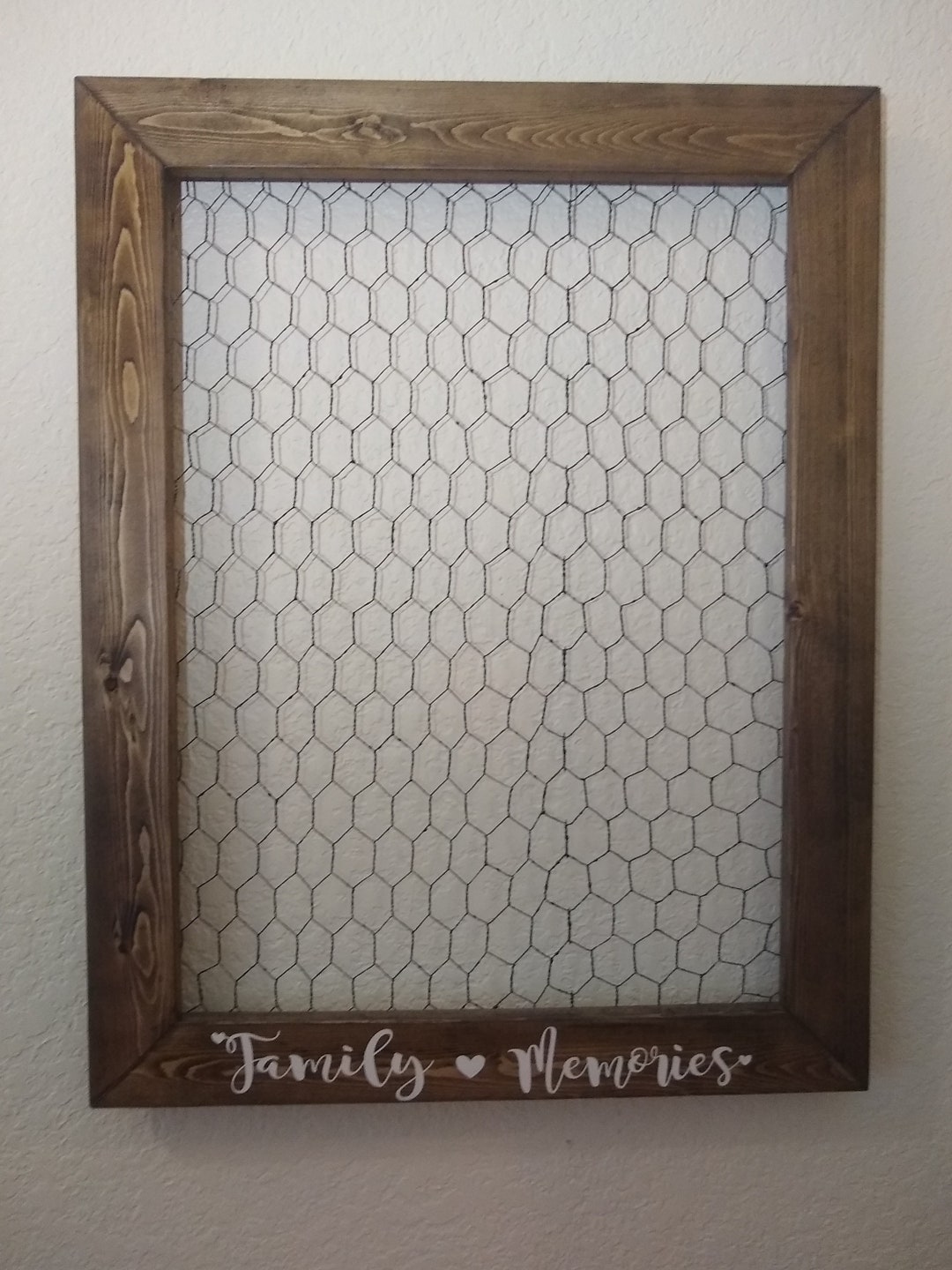 Chicken Wire Frame Medium - Chicken Wire Picture Frame - Rustic Picture ...