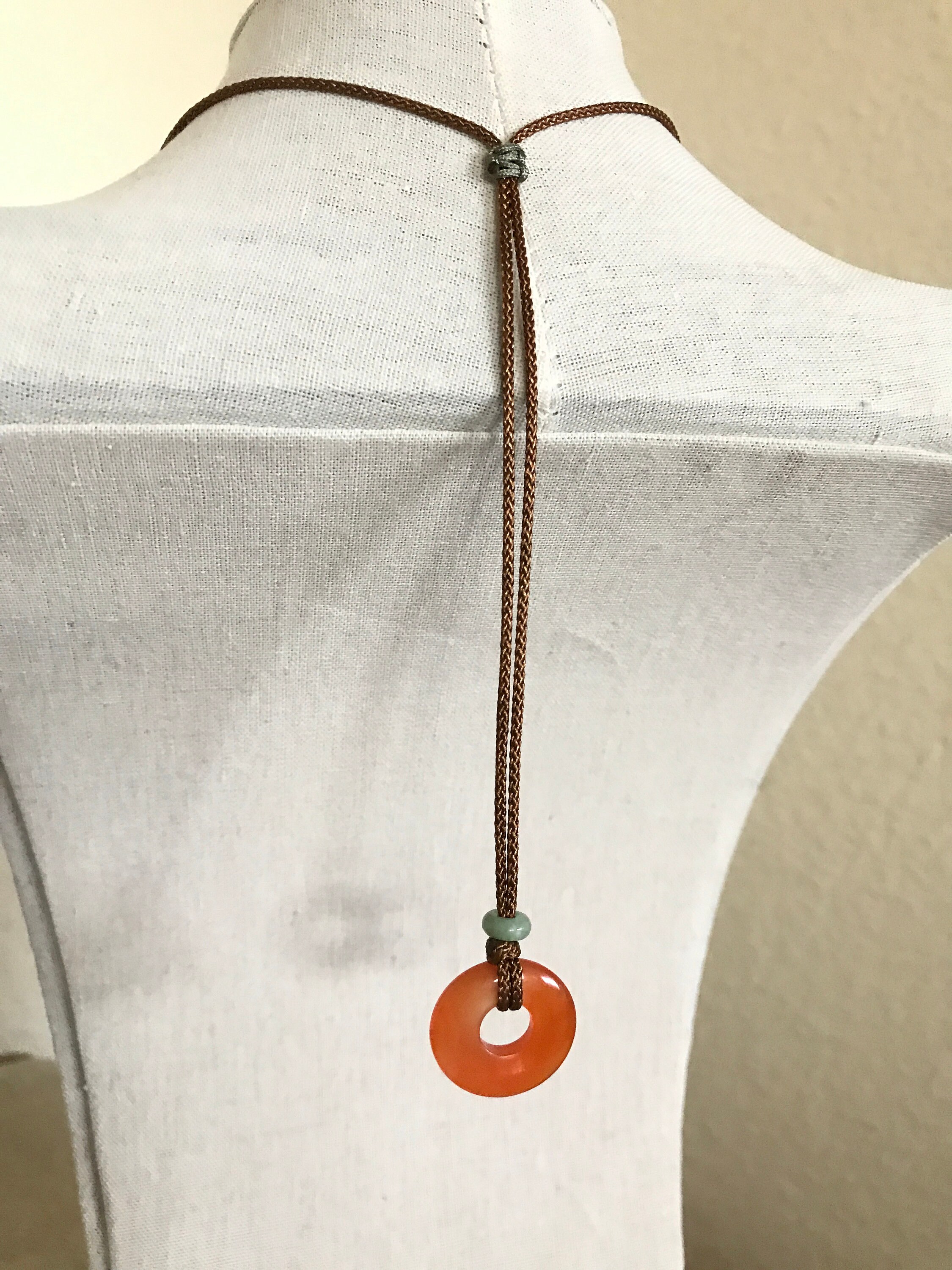 Antique Carved Nephrite Jade Necklace Antique Orange - Etsy