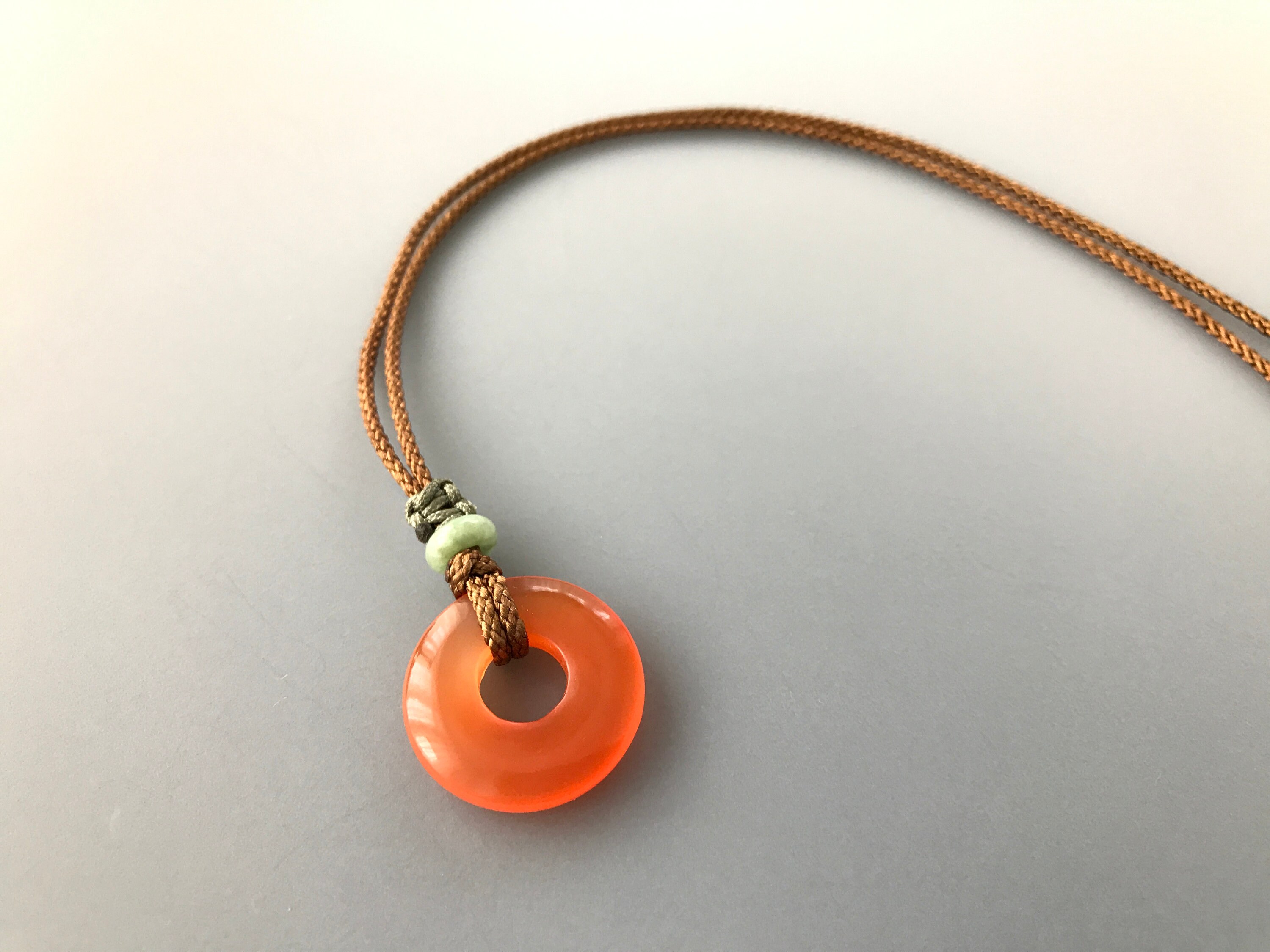 Antique Carved Nephrite Jade Necklace Antique Orange - Etsy