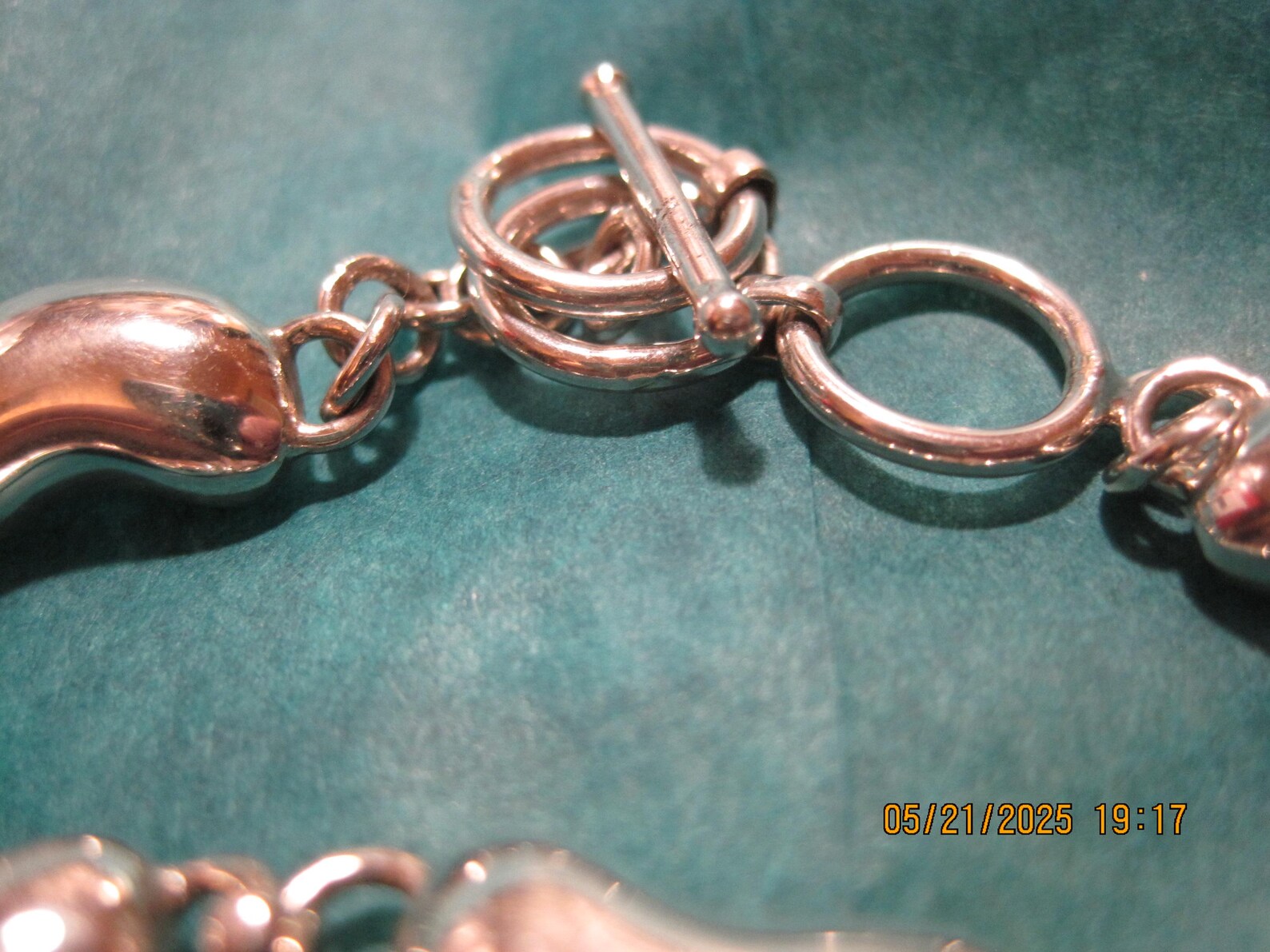 Kidney Transplant Gift: Sterling Silver Kidney Bean Link Bracelet ...