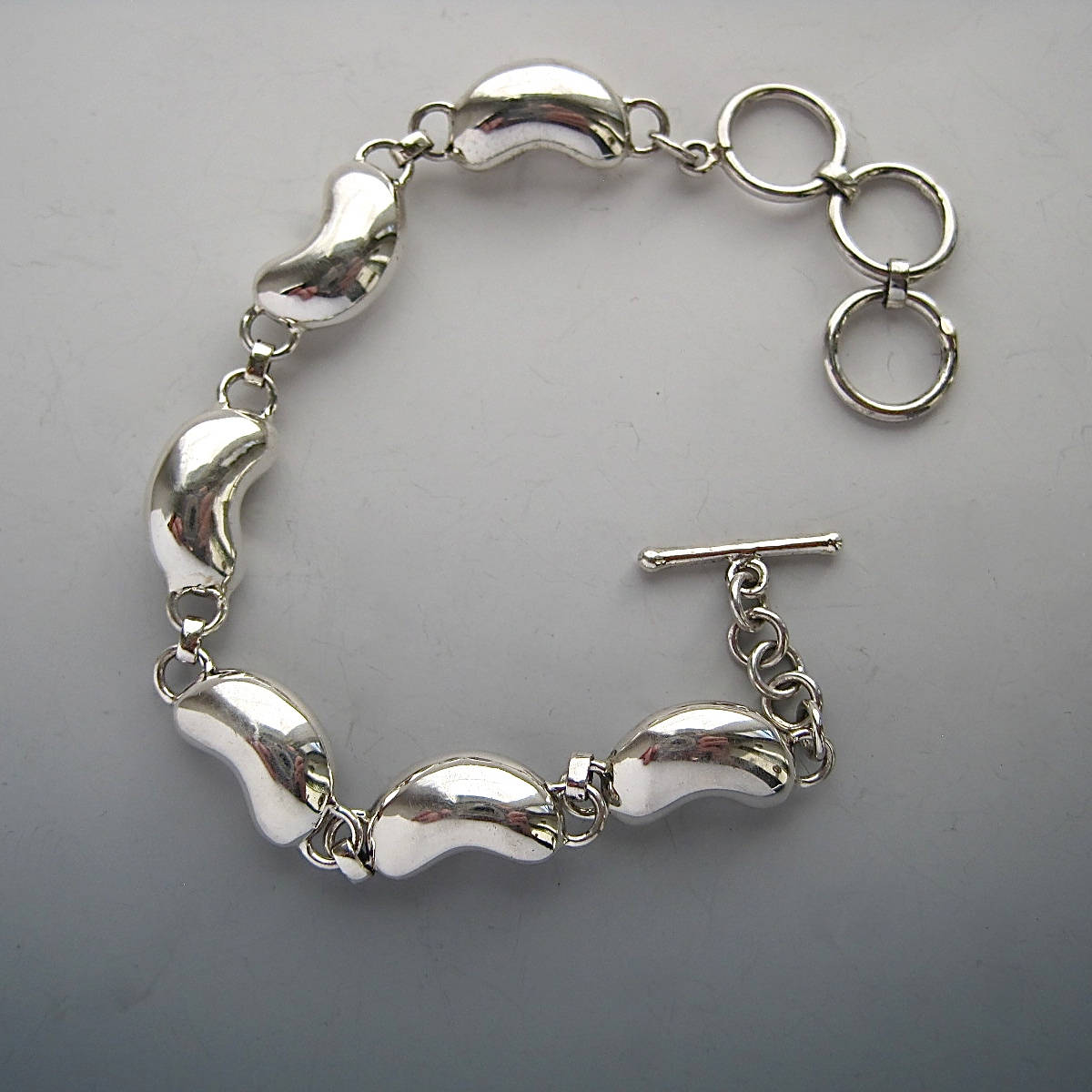 Kidney Transplant Gift: Sterling Silver Kidney Bean Link Bracelet ...
