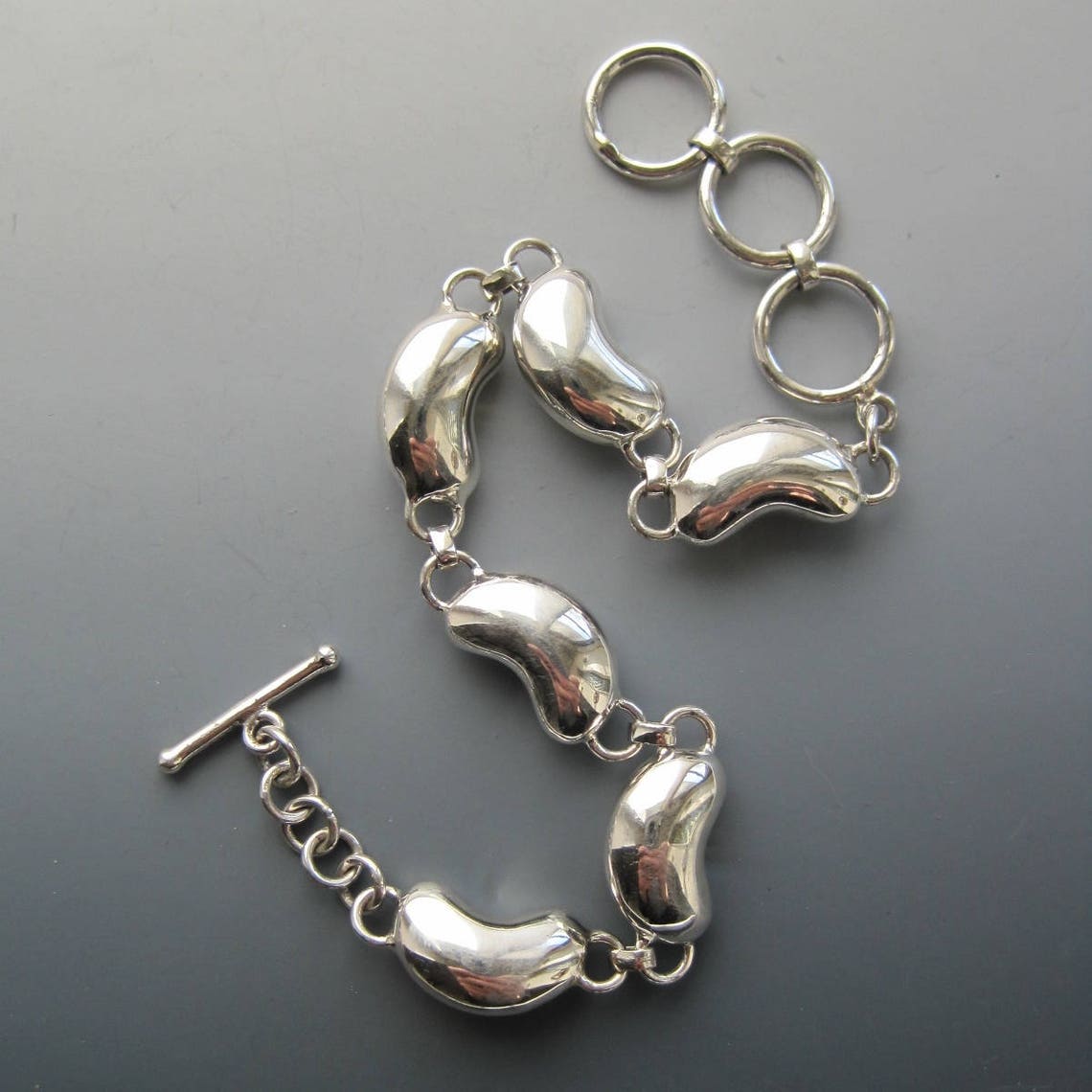 Kidney Transplant Gift: Sterling Silver Kidney Bean Link Bracelet ...