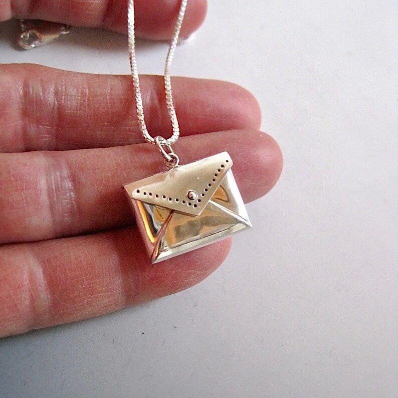 Sterling Envelope/Locket Necklace Add your Kidney Transplant | Etsy