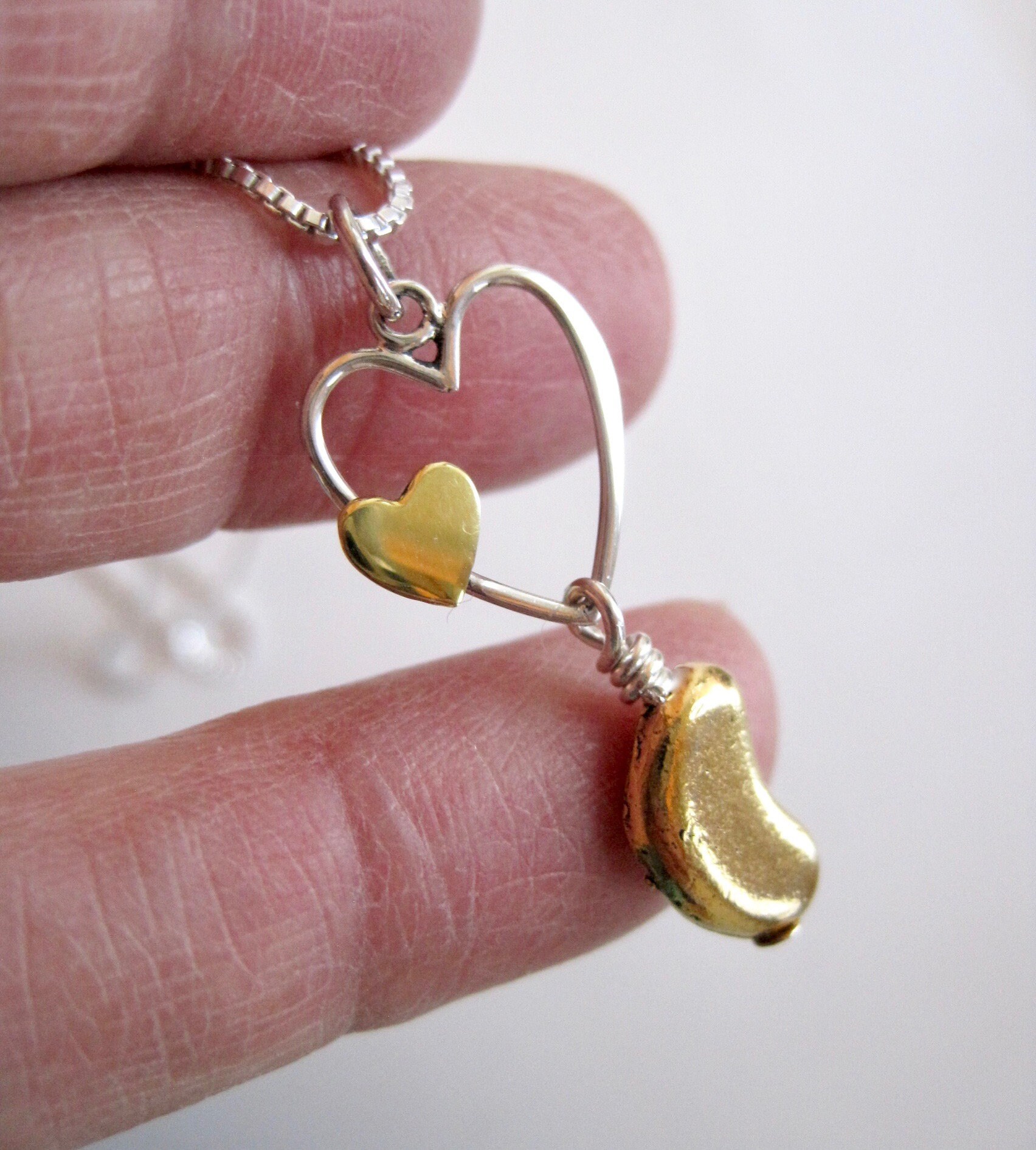Kidney Transplant Valentines Gift-sterling/bronze Heart, Choose 1 of 2 ...