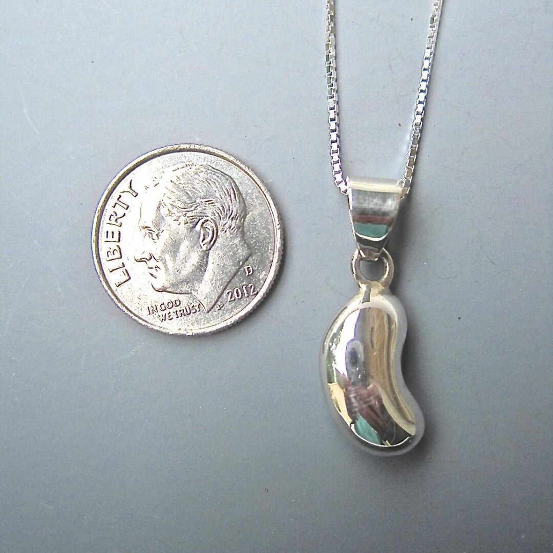 Sterling Silver 15mm Kidney Bean Pendant Kidney, Transplant Gift (KP-56 ...