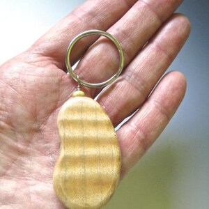 Kidney Transplant Gift--tiger Maple Wood Kidney Shaped Keyring or ...