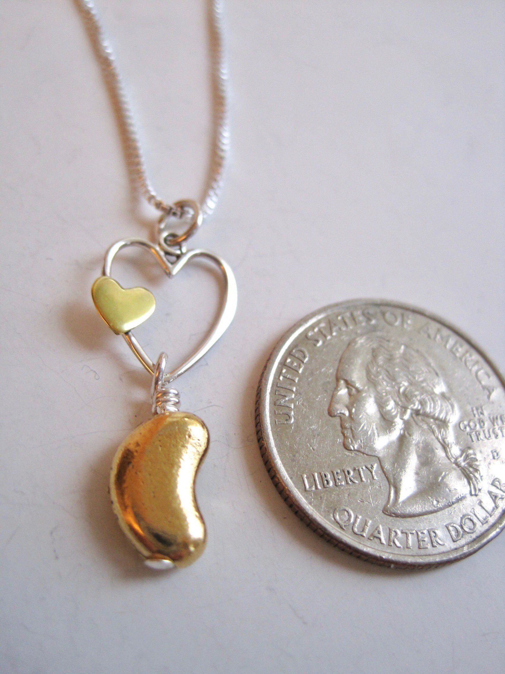 Kidney Transplant Valentines Gift-sterling/bronze Heart, Choose 1 of 2 ...
