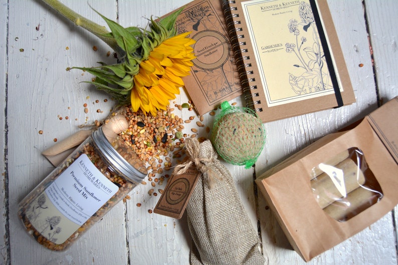 Rustic Large Bird House and Bird Food Gardening Gift | Etsy