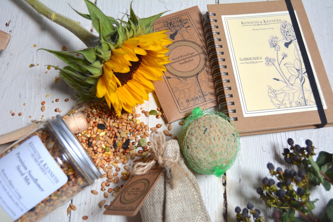 Rustic Large Bird House and Bird Food Gardening Gift - Etsy