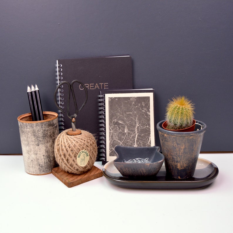 Desk Tidy and Stationary Gift Set - Etsy UK
