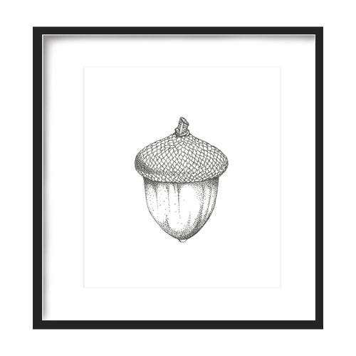 Acorn Art Print Wall Decor Watercolor Painting - Etsy
