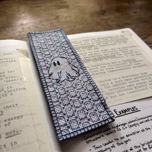 Ghost Cross Stitch Pattern Bookmark Blackwork Pattern Embroidery ...