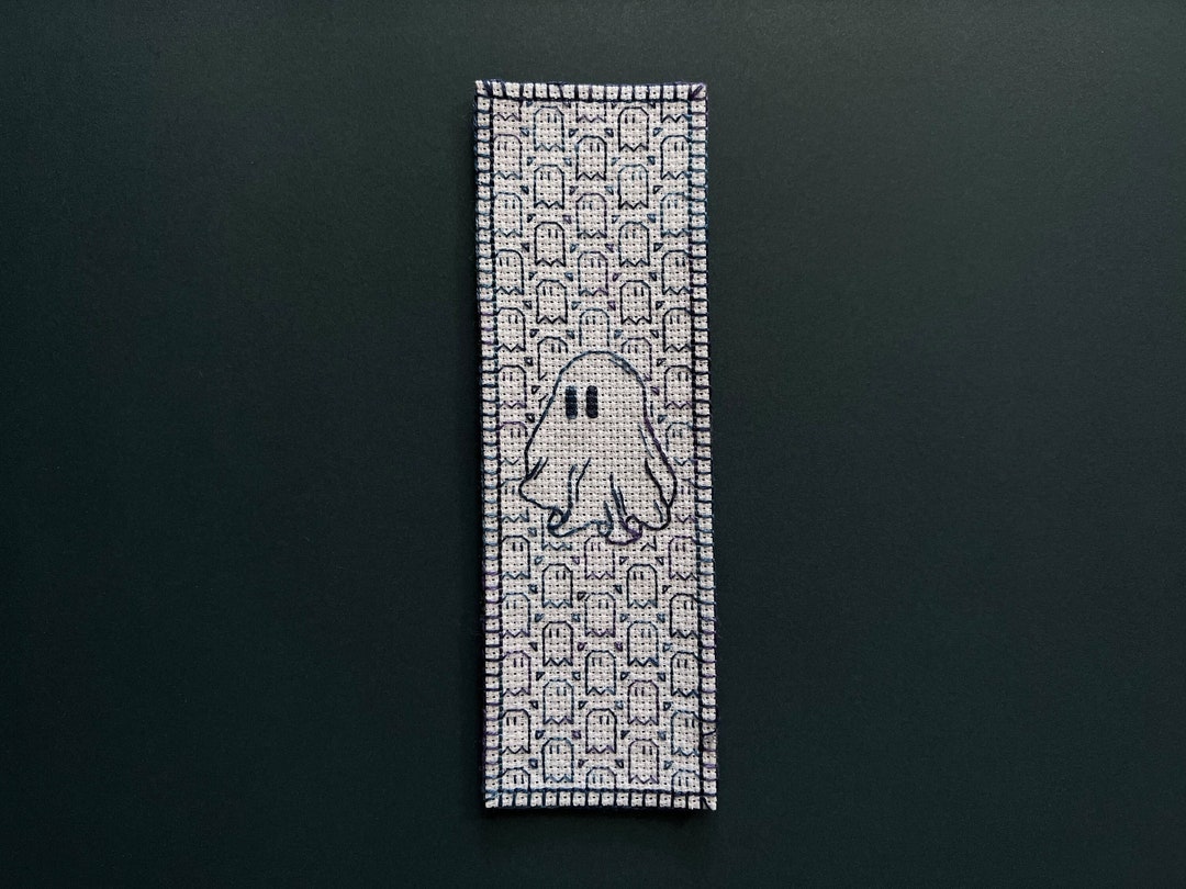 Bookmark Blackwork Cross Stitch Pattern · Ghostly - Etsy