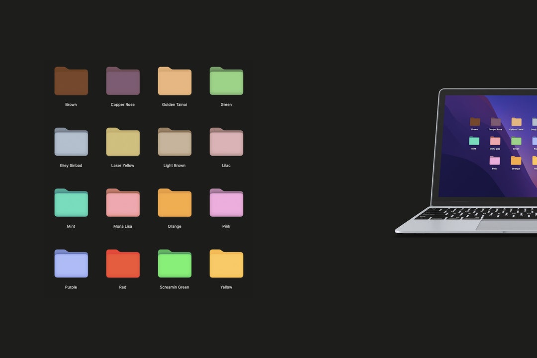 Mac Color Folders 16 Elegant Folder Icon Color Pack Compatible With ...
