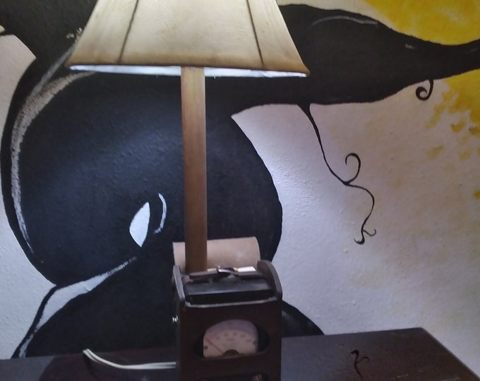 Custom Vintage GE Electric Meter Lamp on Oak Base - Etsy