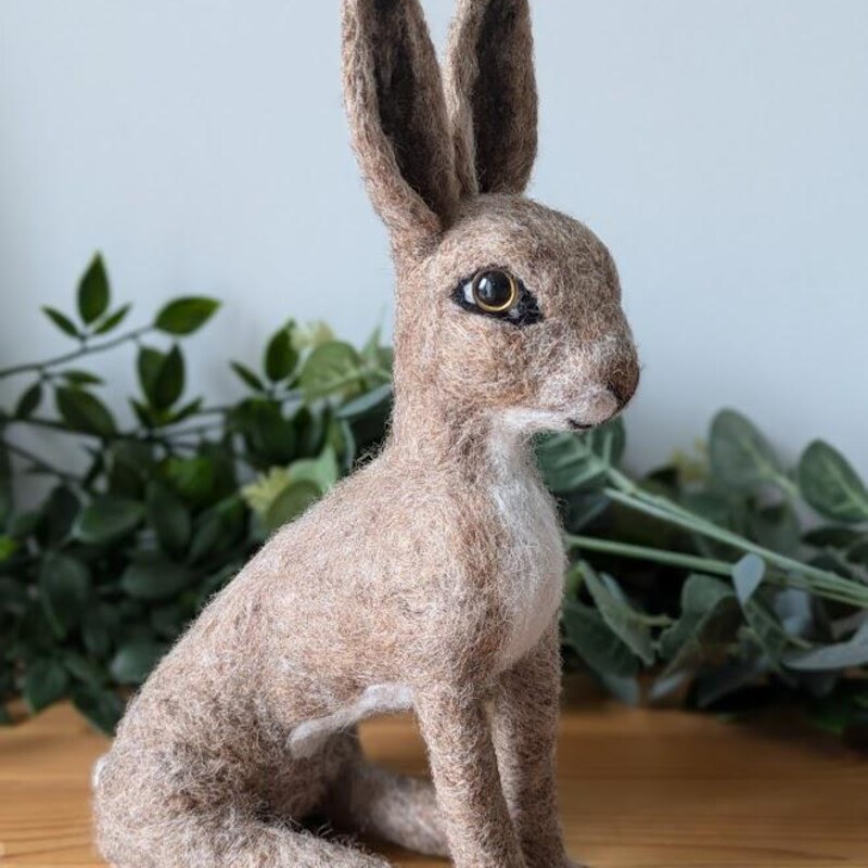 Needle Felted Hare - Etsy UK