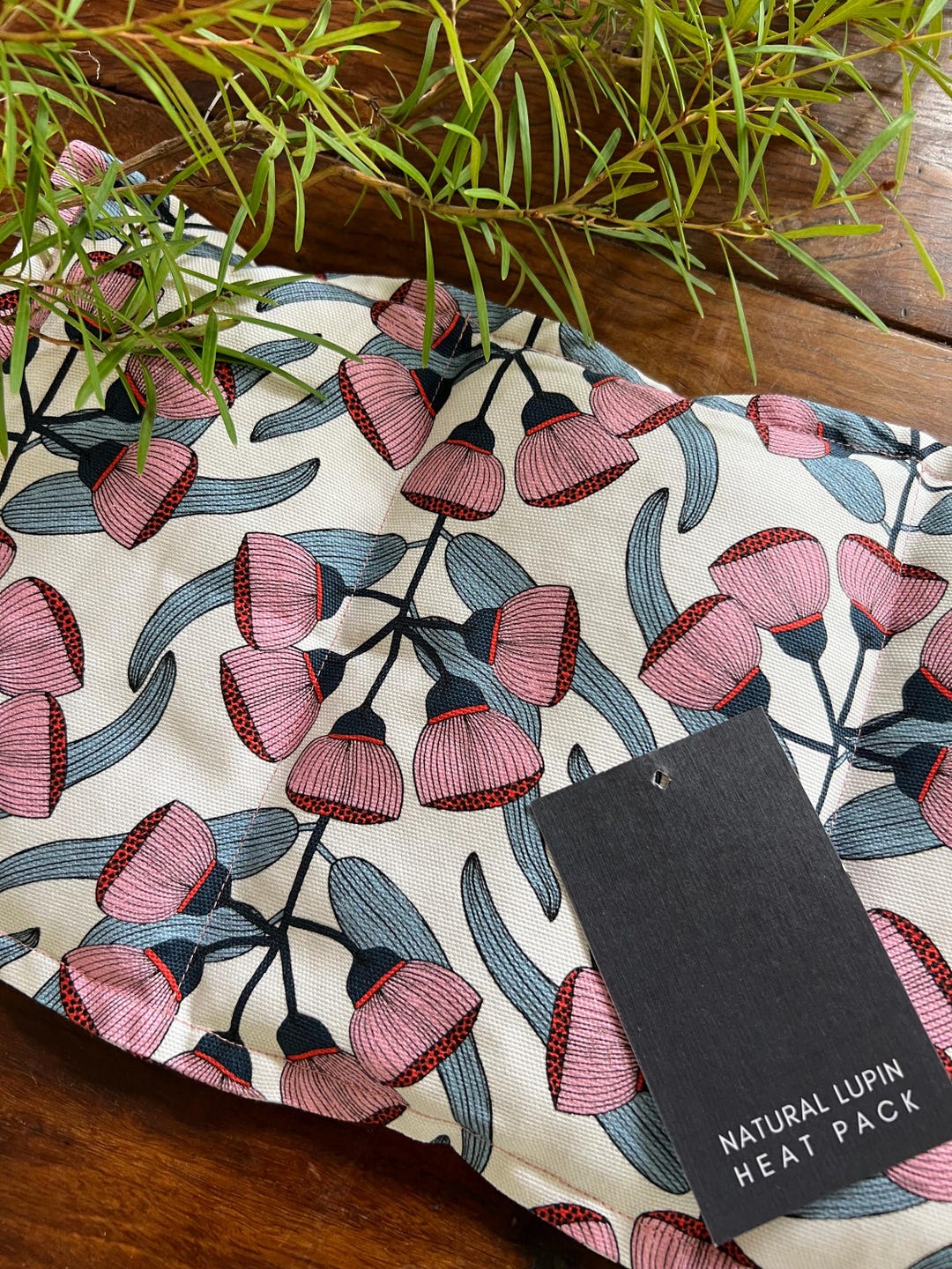 Extra Large Lupin Heat Pack | 100% Cotton | Pink Gum Blossoms | Jocelyn ...