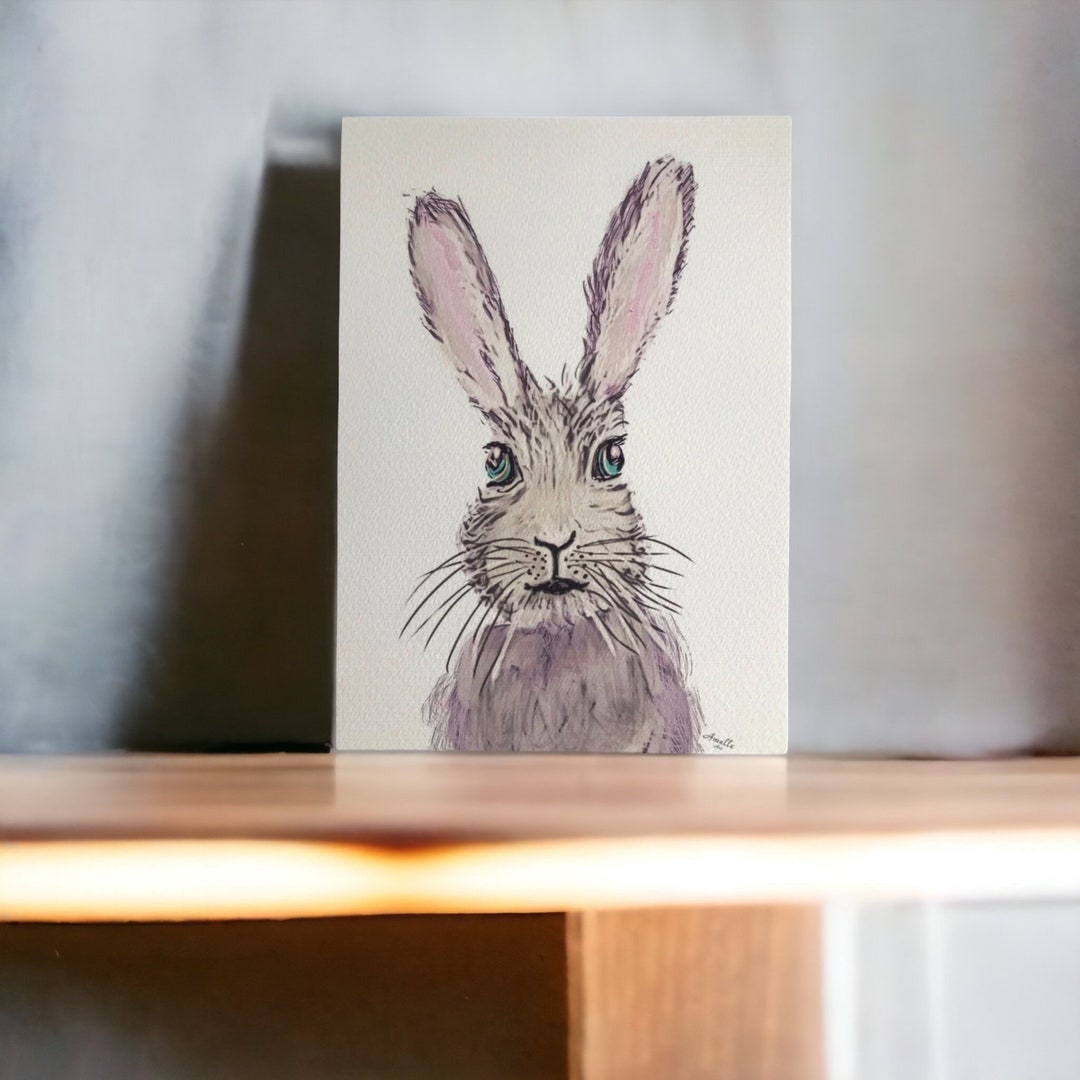 Bo Rabbit A4 Art Print Unframed - Etsy