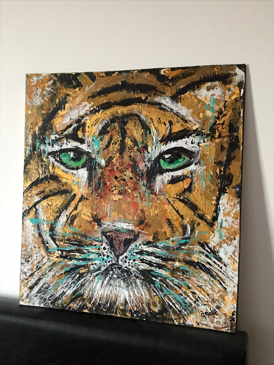Golden Tiger Original Artwork - Etsy