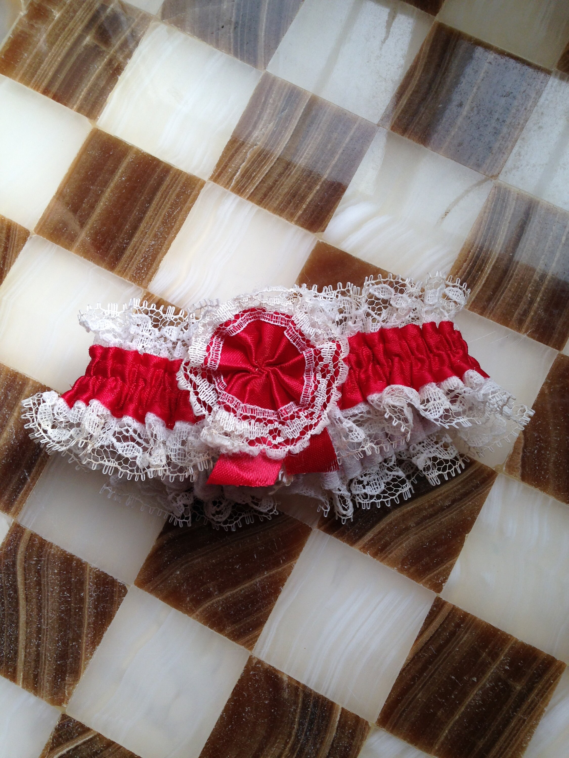 Vintage Satin Lace Garter for Bride / 1980s 80s Red White - Etsy