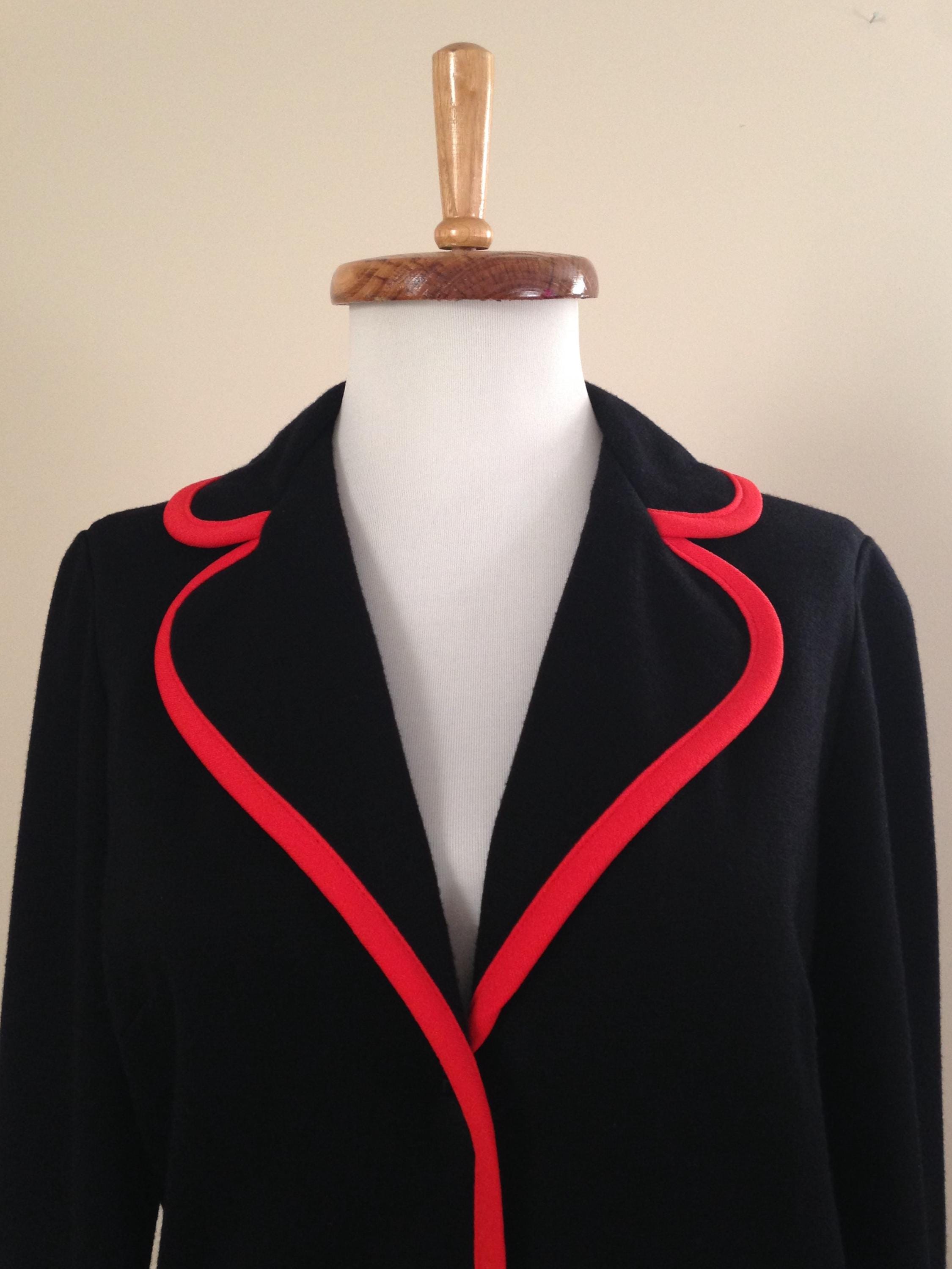 Vintage Knit Blazer Preppy / Medium Large Women / 1960s 60s Boxy Long ...