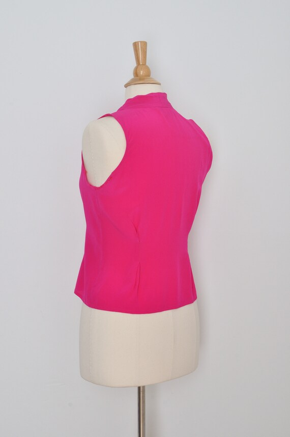 Vintage Pink Shirt 1980s 90s Hot Barbie Pink Fuchsi… Gem
