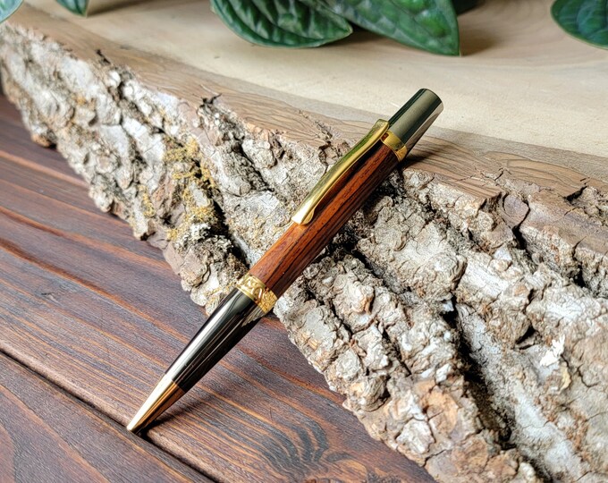Cocobolo Wooden Handmade Twist Style Pen With Chrome - Etsy