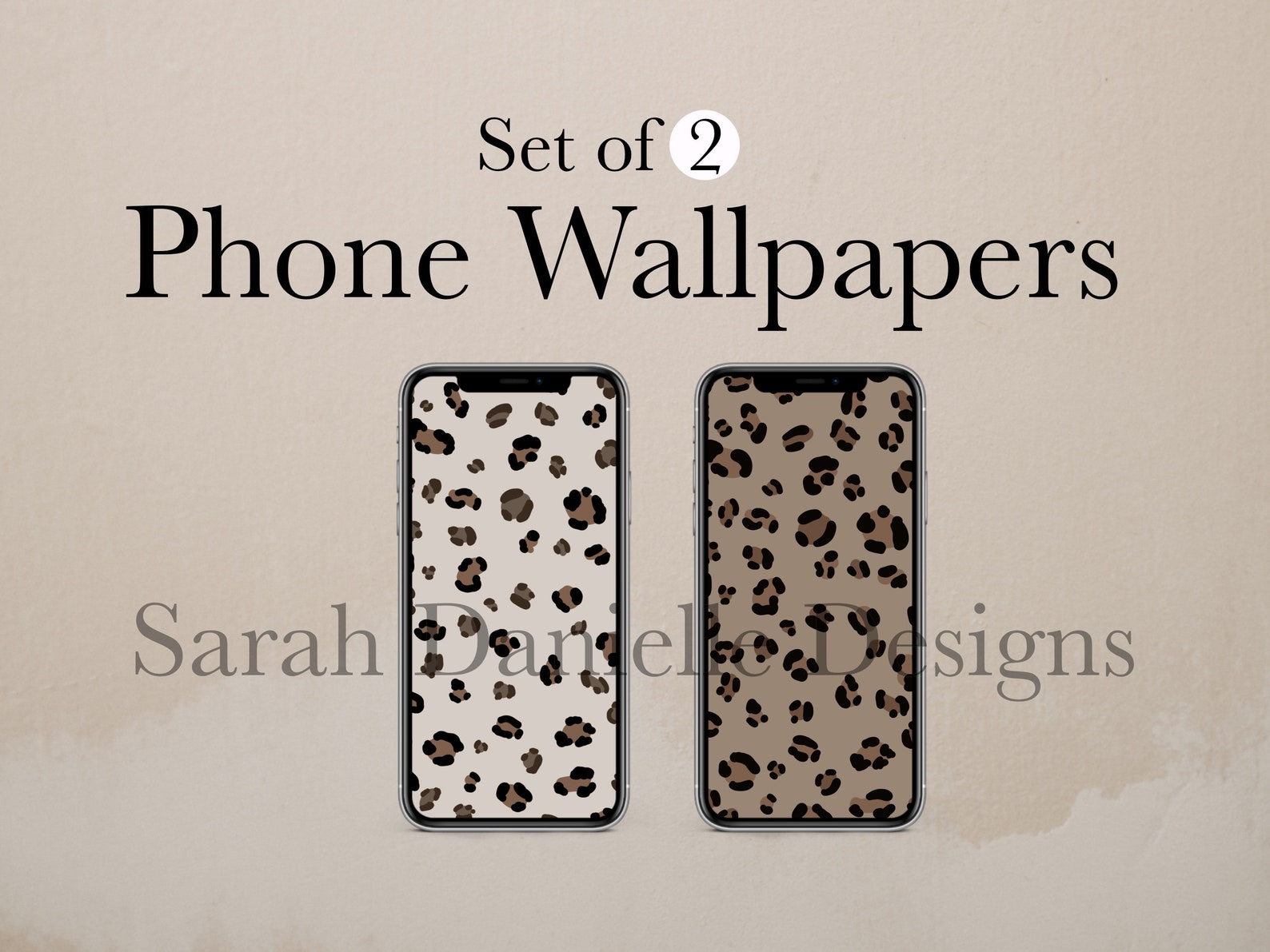 Leopard Print Phone Wallpaper Animal Print Design Minimal | Etsy