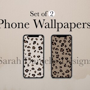 Leopard Print Phone Wallpaper Animal Print Design Minimal | Etsy
