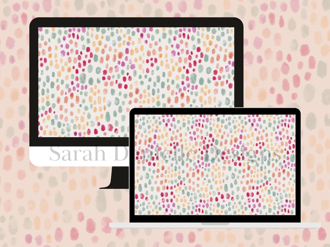 Painted Dots Desktop Wallpaper | Abstract Colors Laptop Background ...