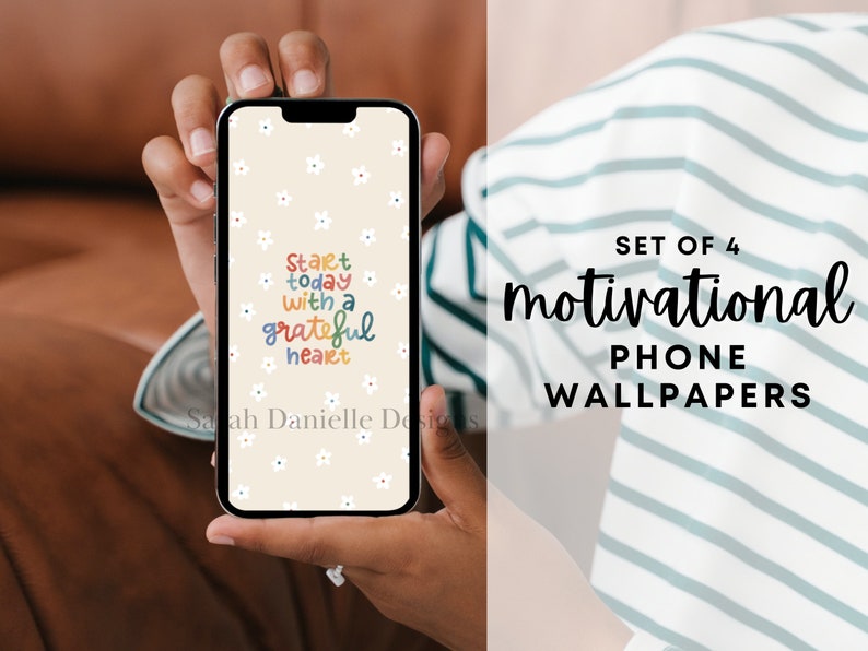 Motivational Phone Wallpaper | Gratitude iPhone Background Digital ...