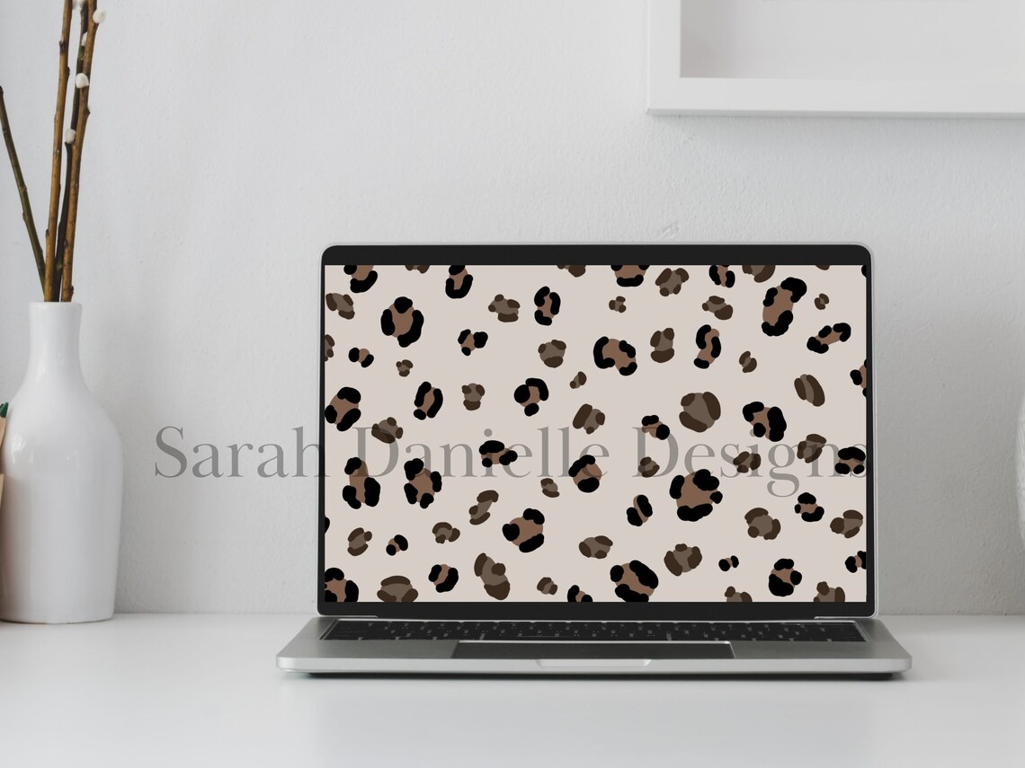 Leopard Print Desktop Wallpaper Animal Print Design - Etsy