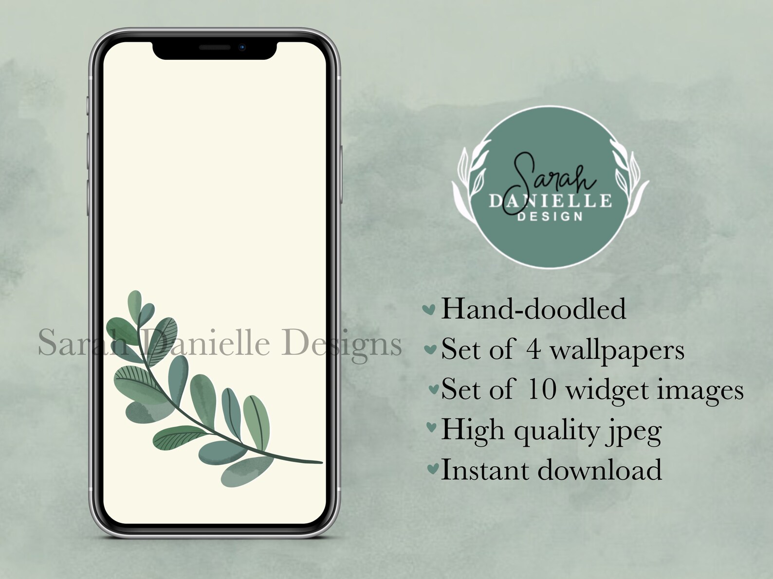 Eucalyptus Aesthetic Phone Wallpapers & Widgets Bundle Phone - Etsy