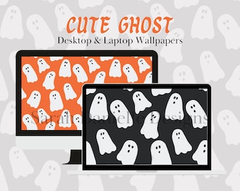 Cute Ghosts Halloween Desktop Background - Etsy
