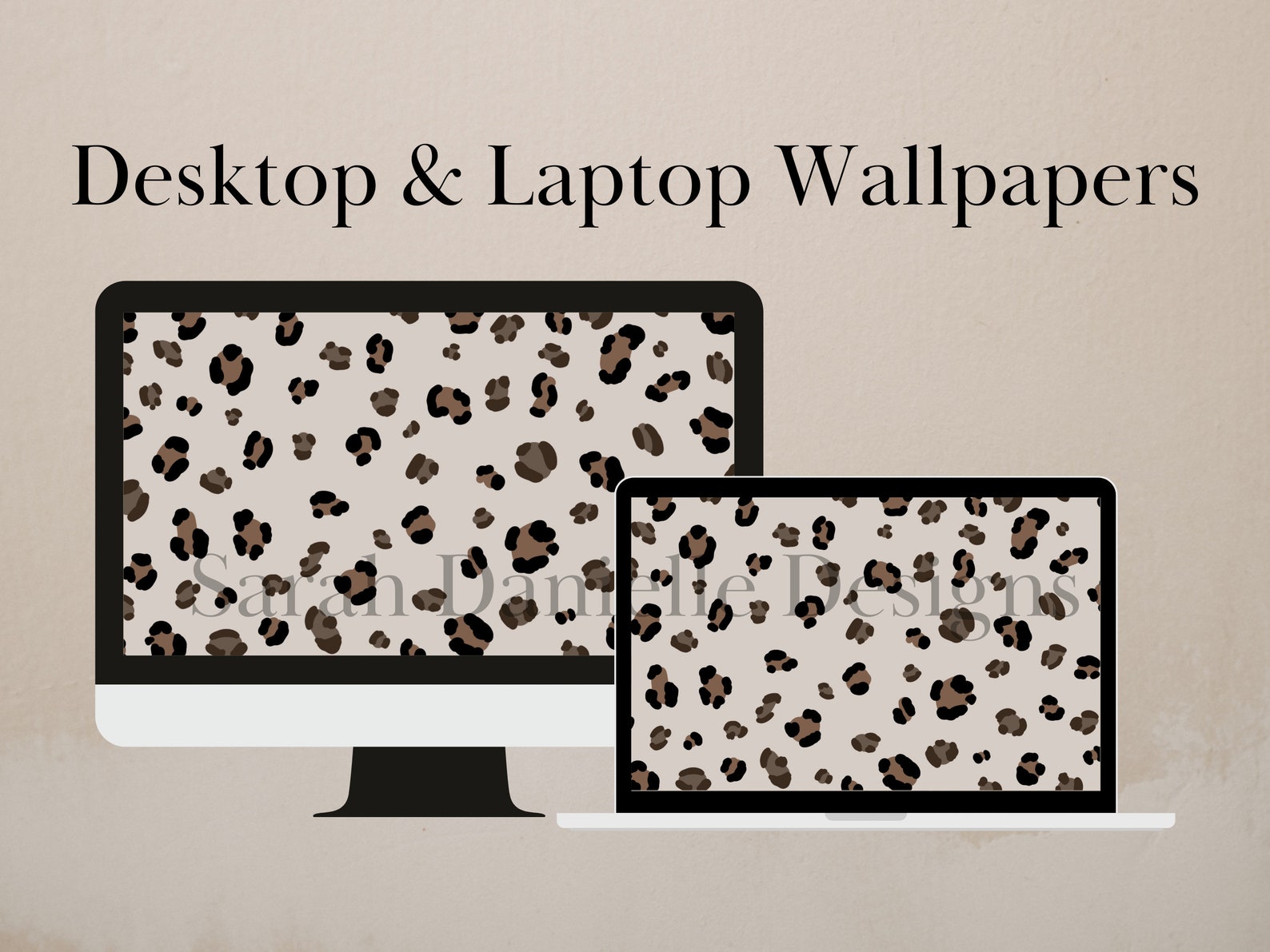 Leopard Print Desktop Wallpaper Animal Print Design | Etsy