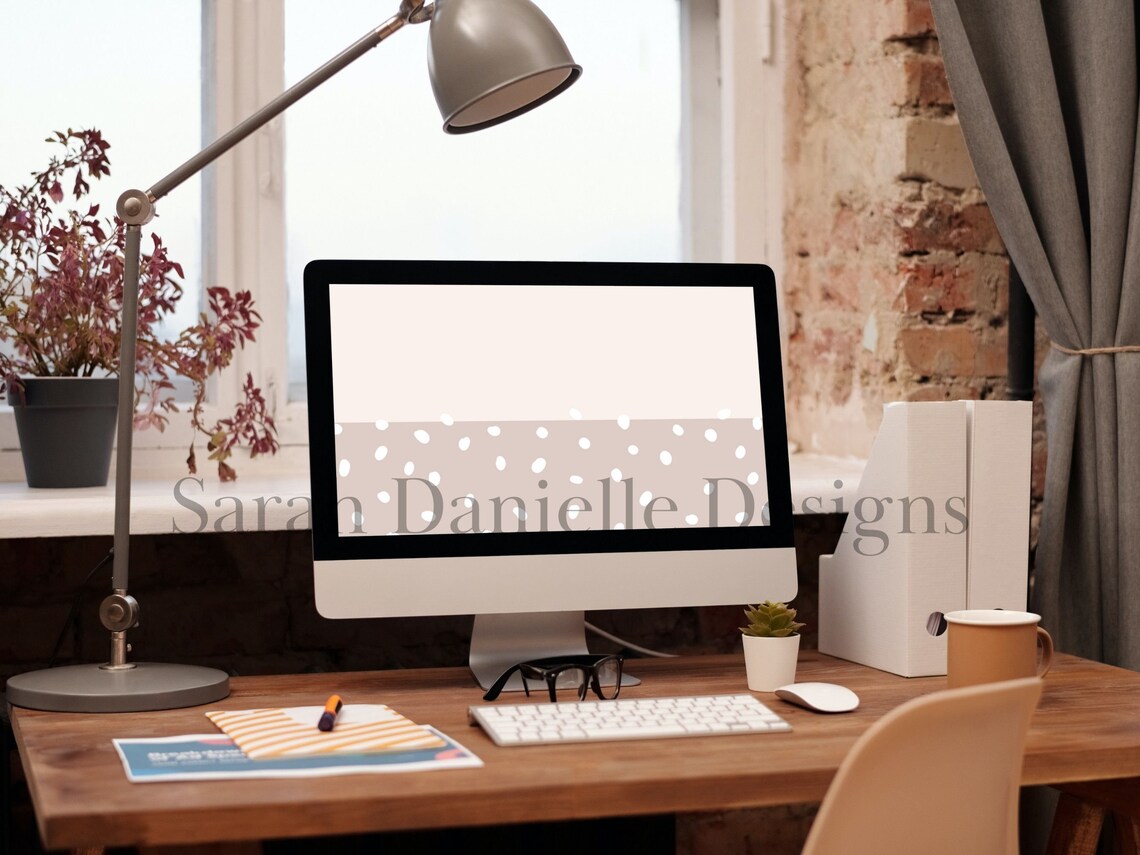 Neutral Desktop Wallpaper Minimal Aesthetic Laptop - Etsy