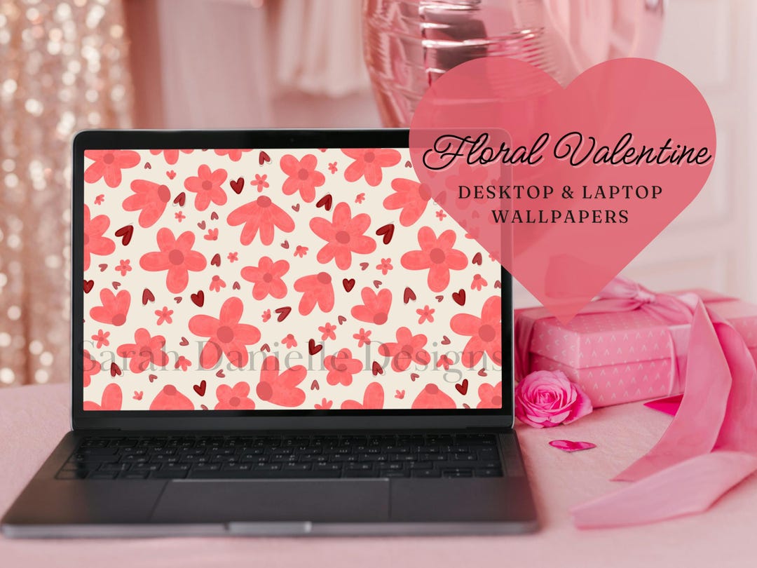 Floral Valentine's Desktop Wallpaper | Valentine's Day Laptop ...