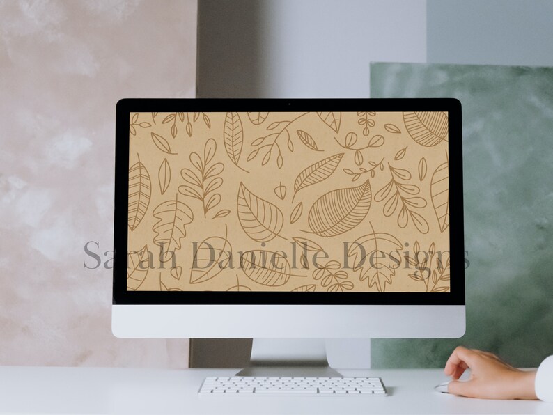 Autumn Leaves Desktop Background Minimal Fall Laptop - Etsy