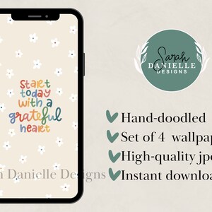 Motivational Phone Wallpaper | Gratitude iPhone Background Digital ...