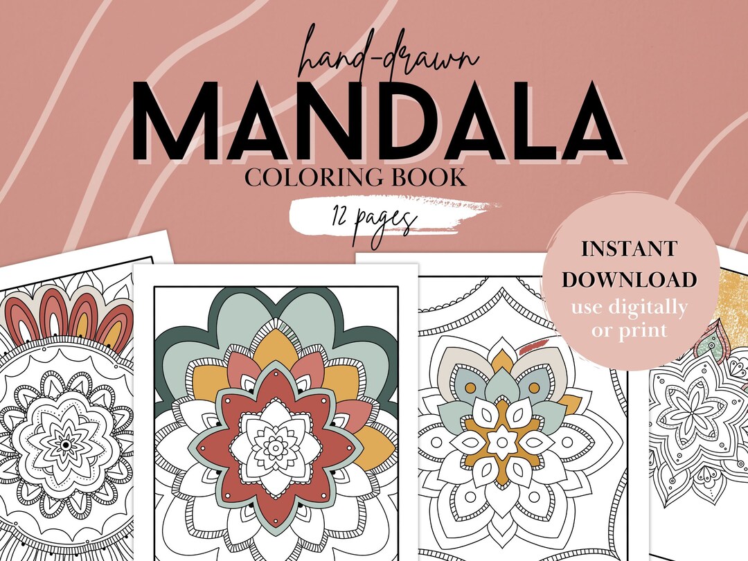 Mandala Coloring Book: 20 Hand-drawn Pages (digital Download) - Etsy