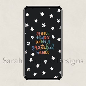 Motivational Phone Wallpaper | Gratitude iPhone Background Digital ...