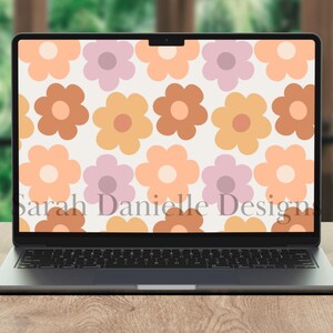 Groovy Flowers Desktop Background | Colorful Floral Laptop Wallpaper ...