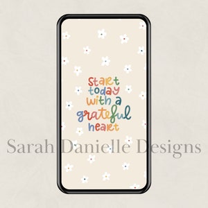 Motivational Phone Wallpaper | Gratitude iPhone Background Digital ...