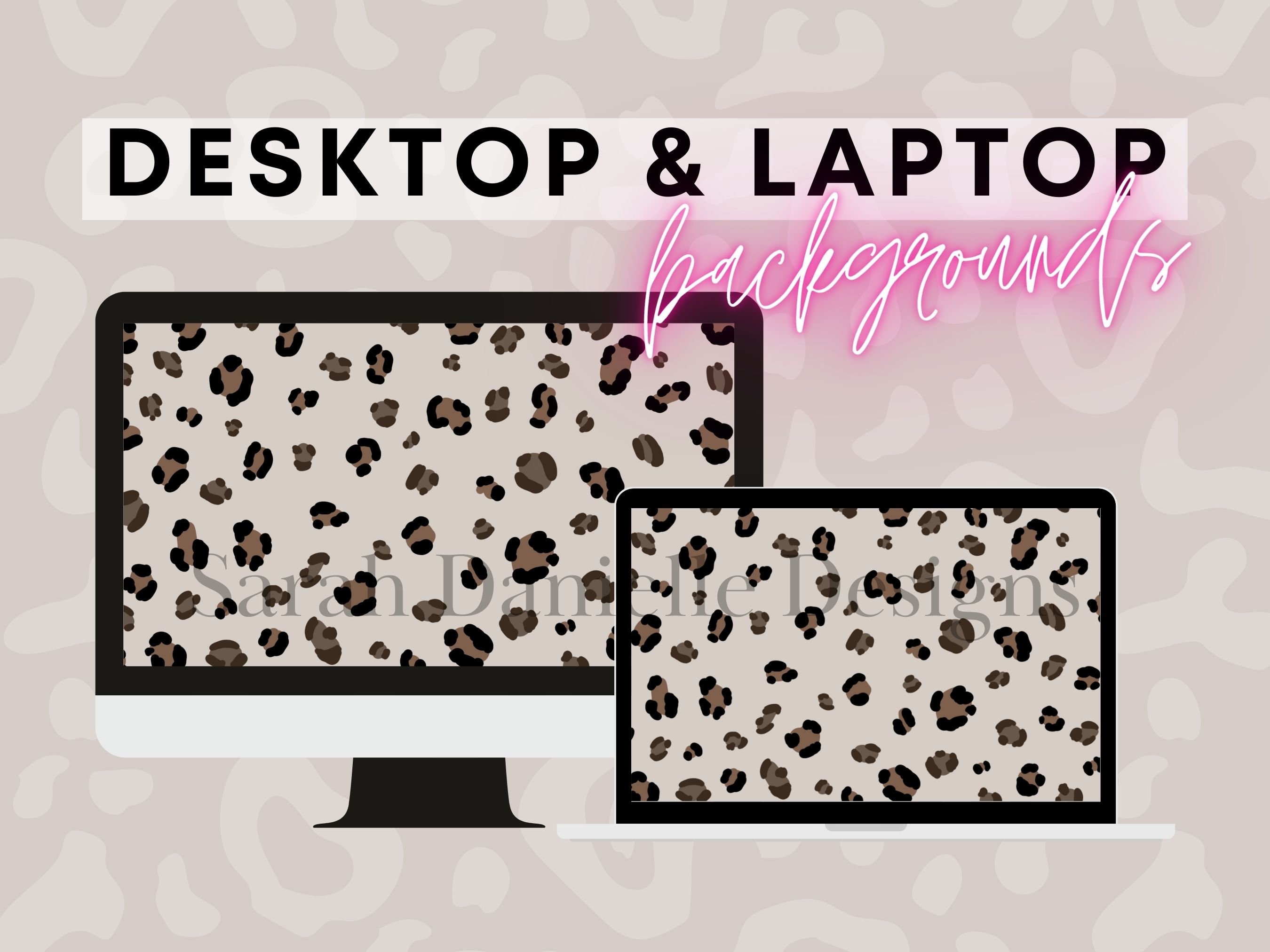 Leopard Print Desktop Wallpaper Animal Print Design - Etsy