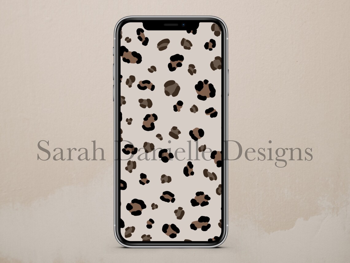 Leopard Print Phone Wallpaper Animal Print Design Minimal | Etsy