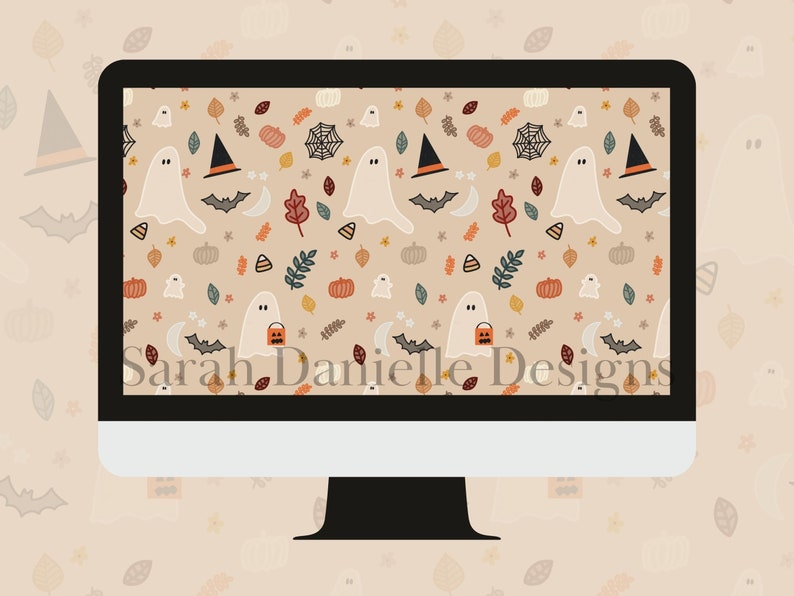 Cute Spooky Halloween Wallpaper | Desktop & Laptop Background (digital ...